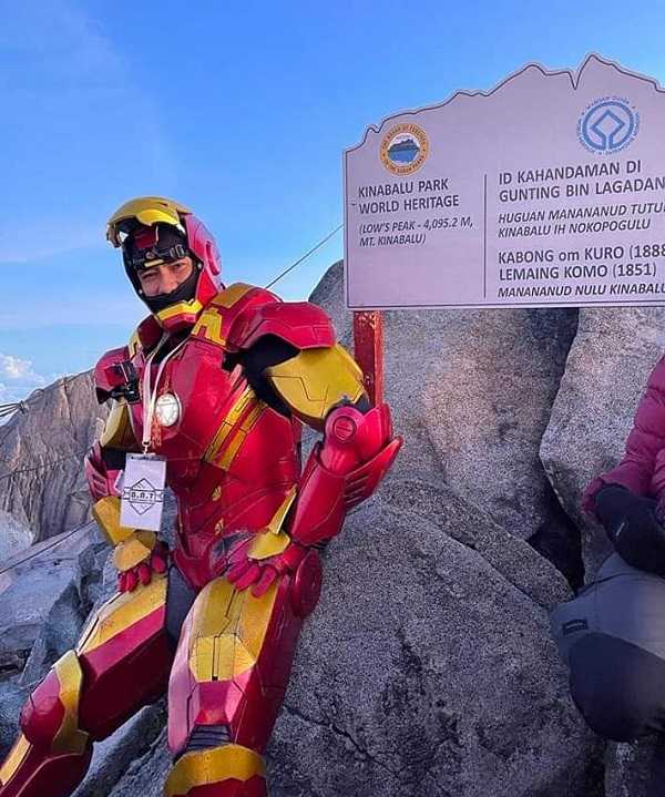 'Iron Man' conquers Mt Kinabalu
