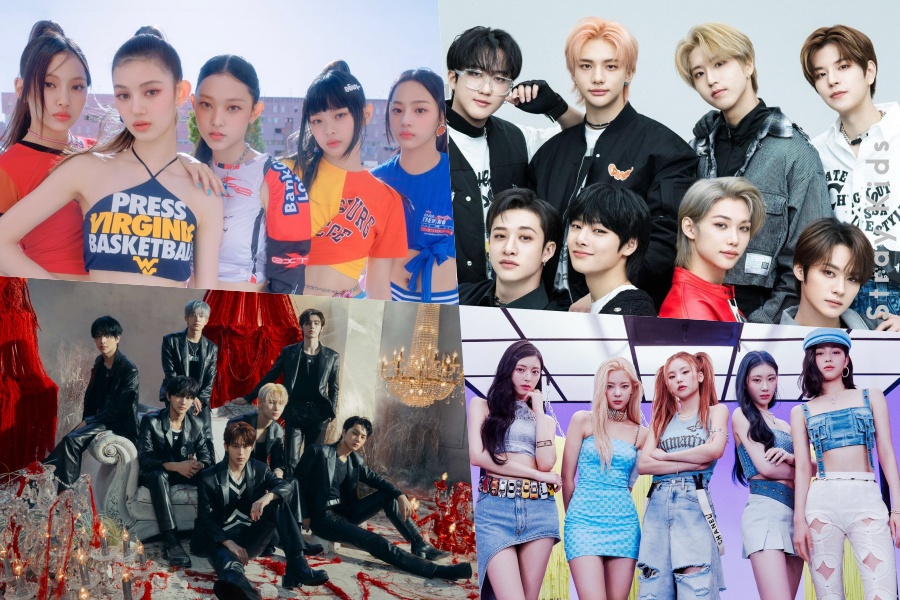 NewJeans, Stray Kids, ENHYPEN, ITZY, LE SSERAFIM, TXT, BTS’s Jimin, And More Sweep Top Spots On ...