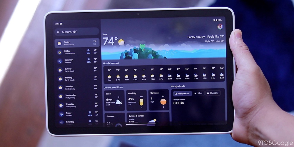 Google Weather Material You redesign debuts on Pixel Tablet [Gallery]