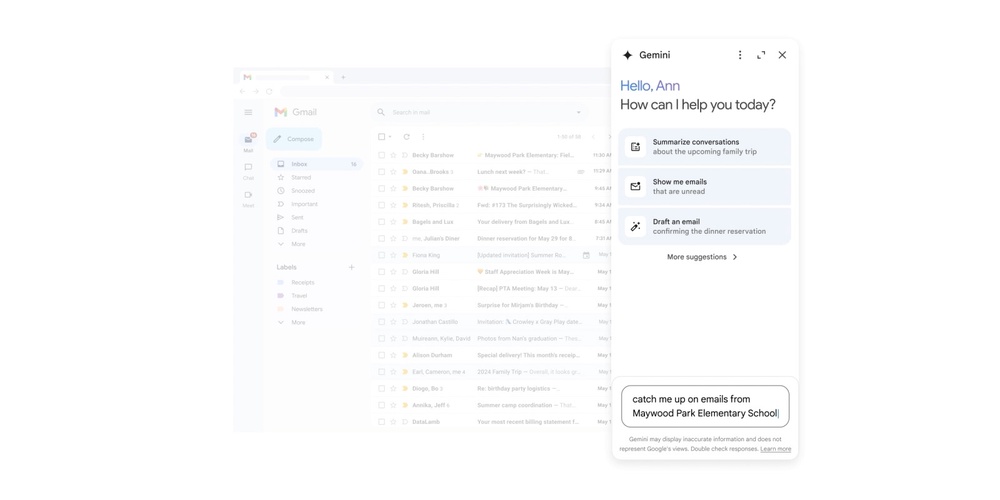 Gemini side panel officially rolling out to Gmail, Google Docs, & more ...