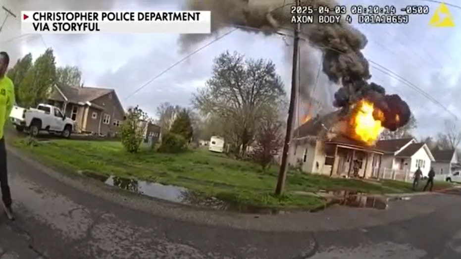 Dramatic bodycam footage captures police rescue of trapped firefighter from Illinois house explosion
