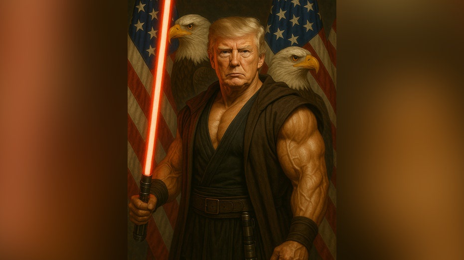 White House celebrates ‘Star Wars Day’ with AI image of muscular Trump ...