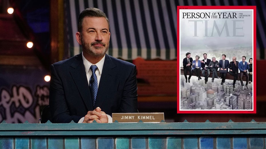 Jimmy Kimmel tears into Time's AI-focused Person of the Year cover ...
