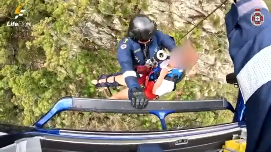 Rescue helicopter saves hiker injured in mountain fall