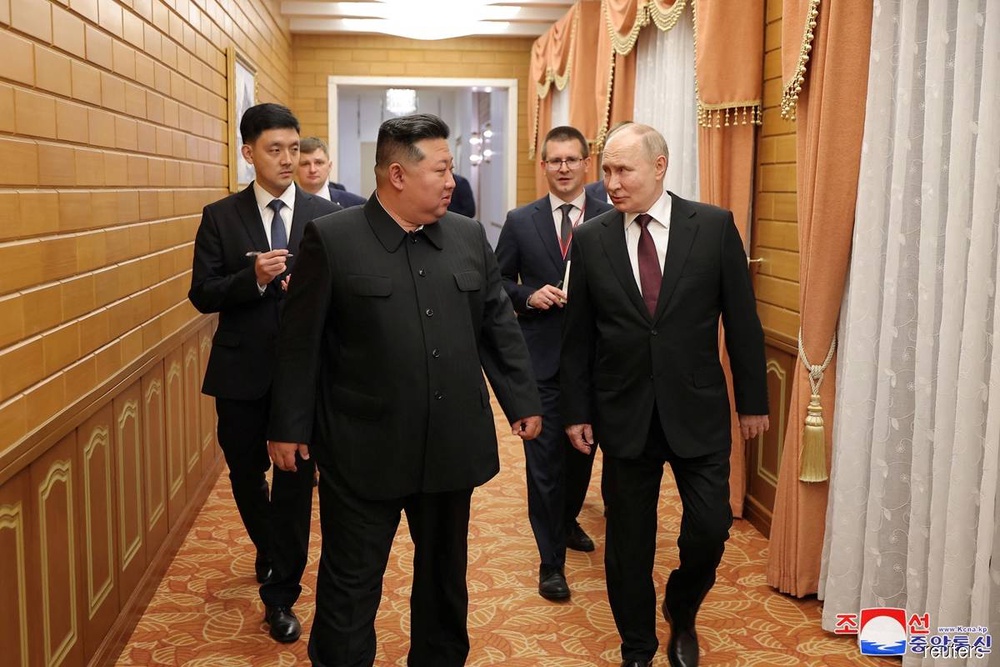 Putin and Kim at official welcome in North Korea, vow new multi-polar world