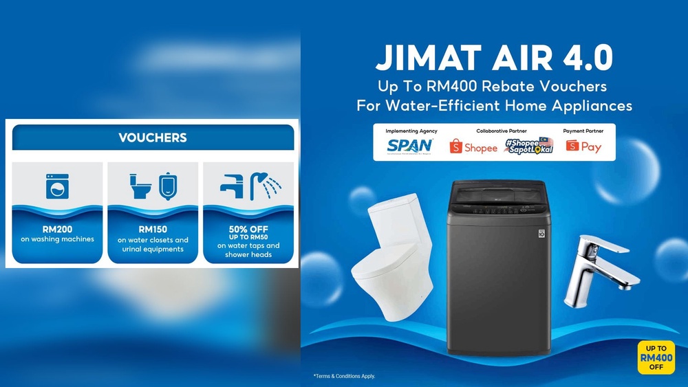 Jimat Air 4.0: Malaysia tawar baucar RM400 untuk beli produk jimat air ...