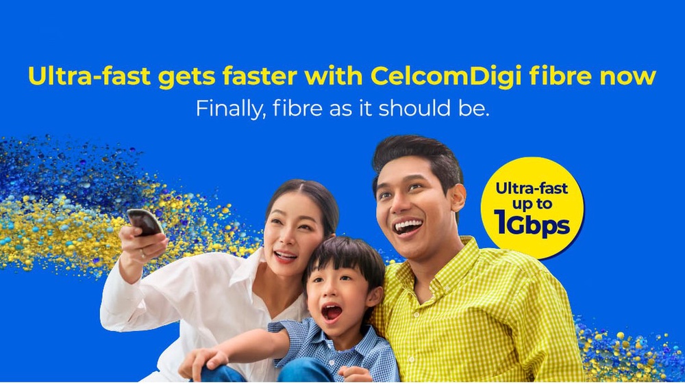 CelcomDigi Fibre perkenal pelan lebih laju sehingga 1Gbps, paling ...