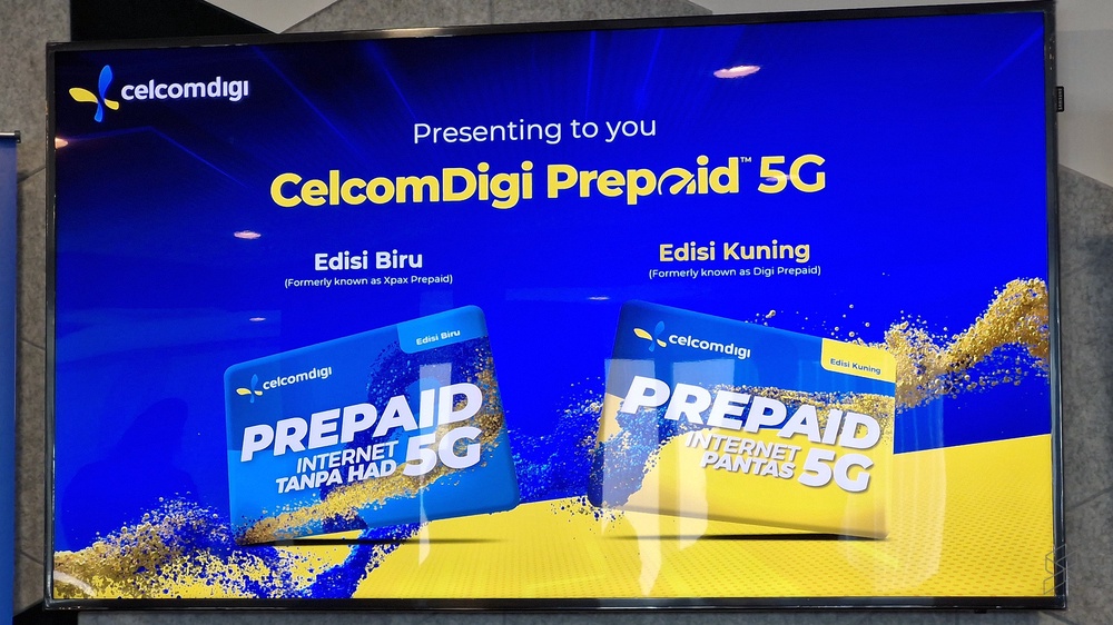 Prabayar 5G CelcomDigi baru ada Edisi Biru tanpa had dan Edisi Kuning kelajuan tinggi dari RM25