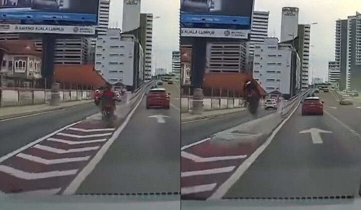 Rider Terbabas Langgar Tembok Pembahagi Jalan Di Depan SMK Maxwell Raih ...