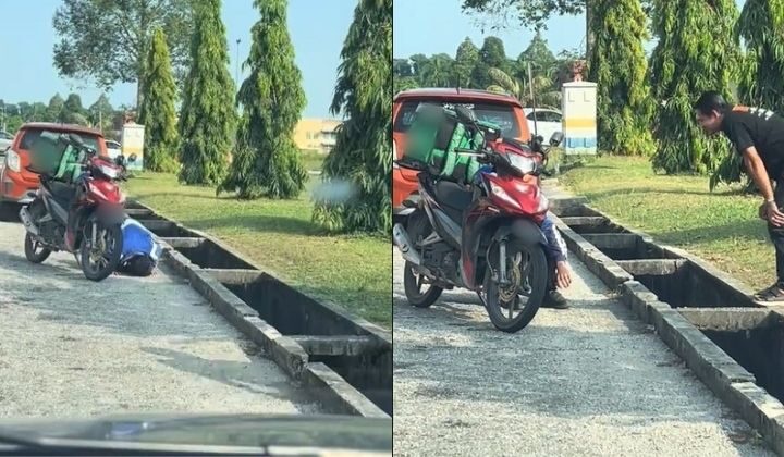“Ya Allah Permudahkanlah Urusan” – Tindakan Rider Sujud Di Atas Jalan Raya Curi Perhatian [Video]