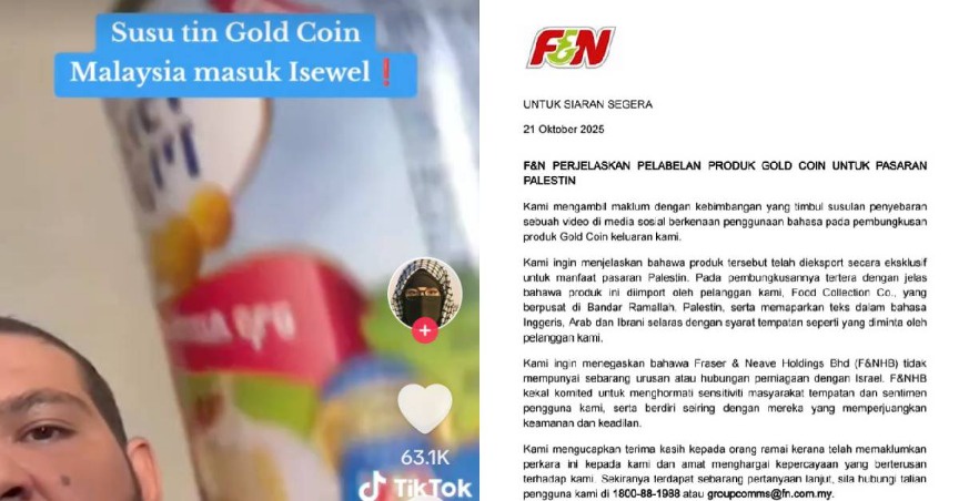 Fraser & Neave (F&N) Jelaskan Isu Tulisan Ibrani Pada Tin Susu Gold ...