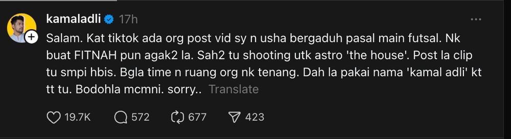 Tular Video Bergaduh Dengan Uqasha Di TikTok, Kamal Adli Buka Mulut ...