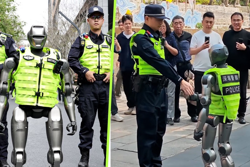 China police robot patrols streets, capturing public attention ...