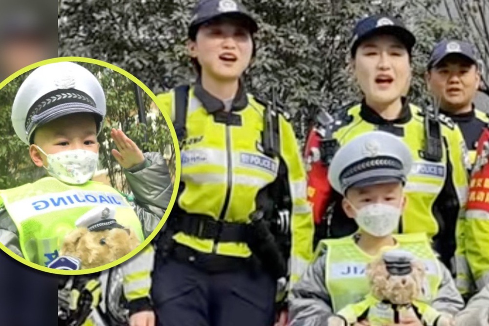 Chinese traffic police grant boy with rare cancer his dream to be cop ...