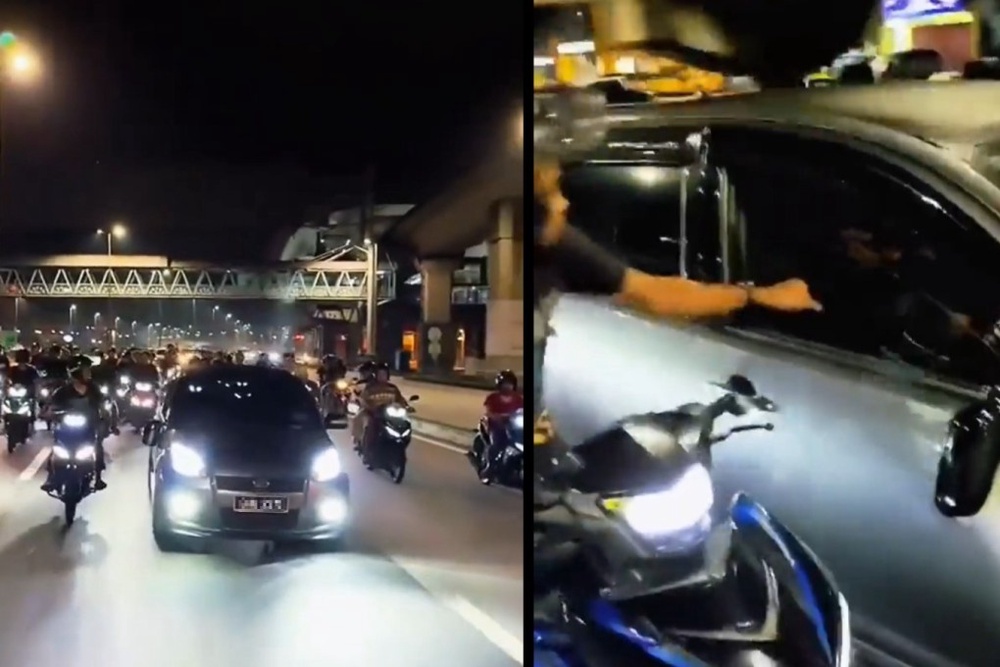 Viral Video Captures Malaysia Biker Mob In Road Rage Attack 9 Suspects