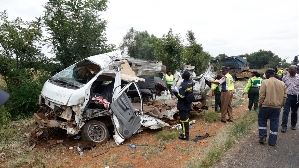 13 children killed in South Africa as minibus collides with truck near ...