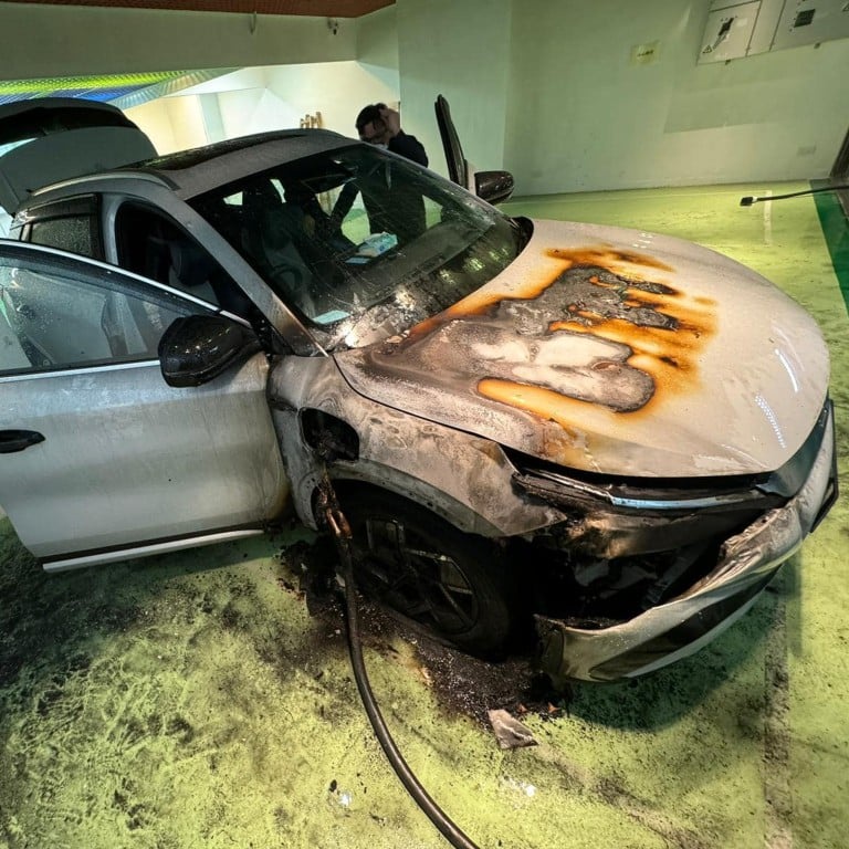 BYD electric car catches fire at Hong Kong charging station, expert ...