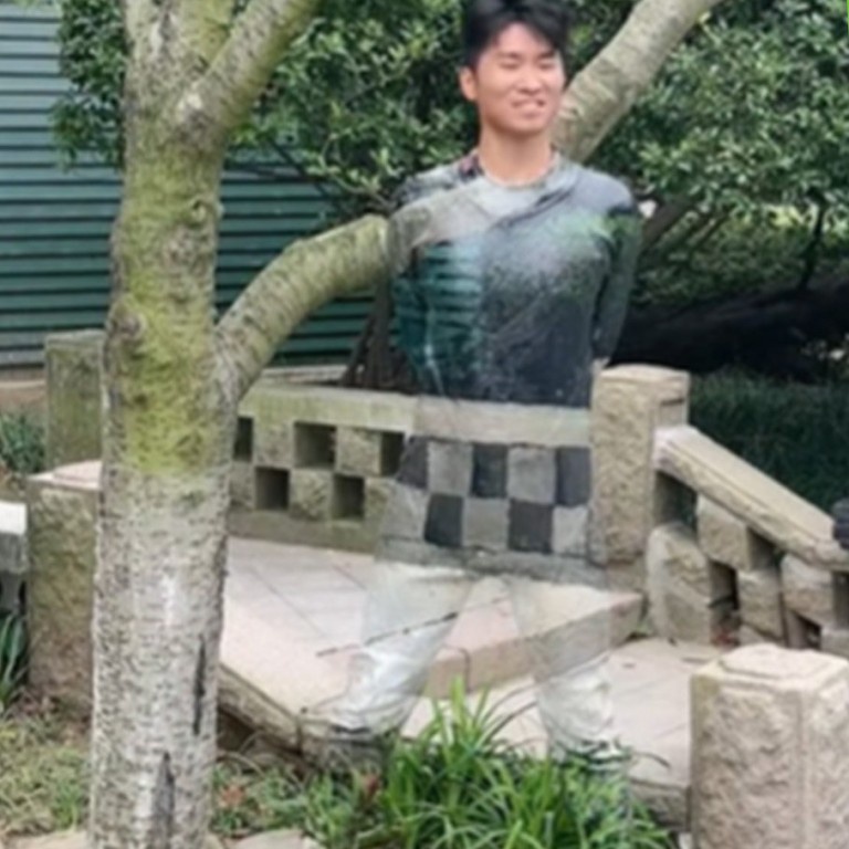 China ‘invisible man’ painter blends into surroundings with chameleon ...