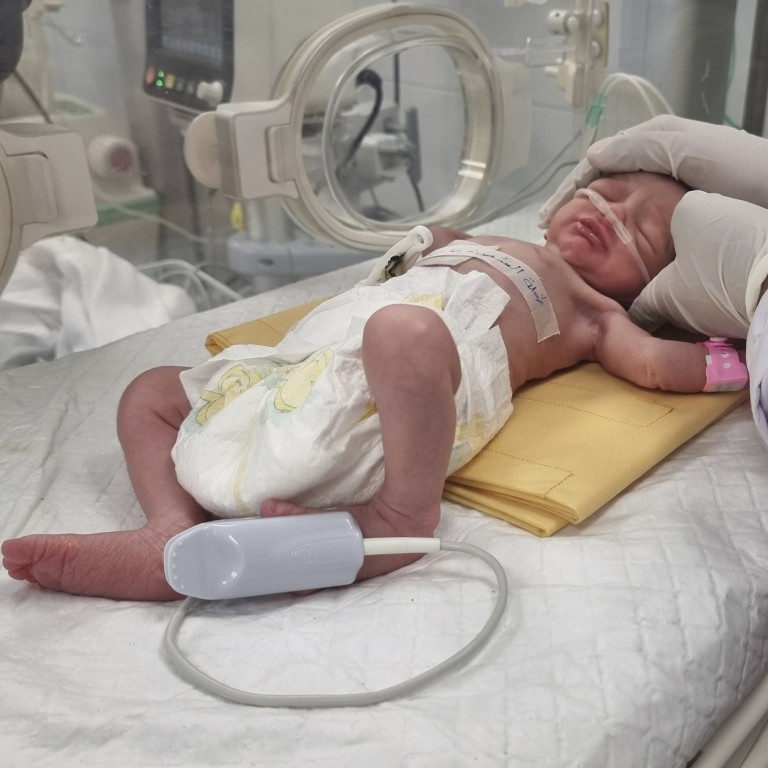 Palestinian baby girl delivered by caesarean section from dying mother ...