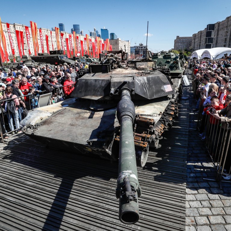Russia parades Western ‘trophy’ tanks captured in Ukraine war ...