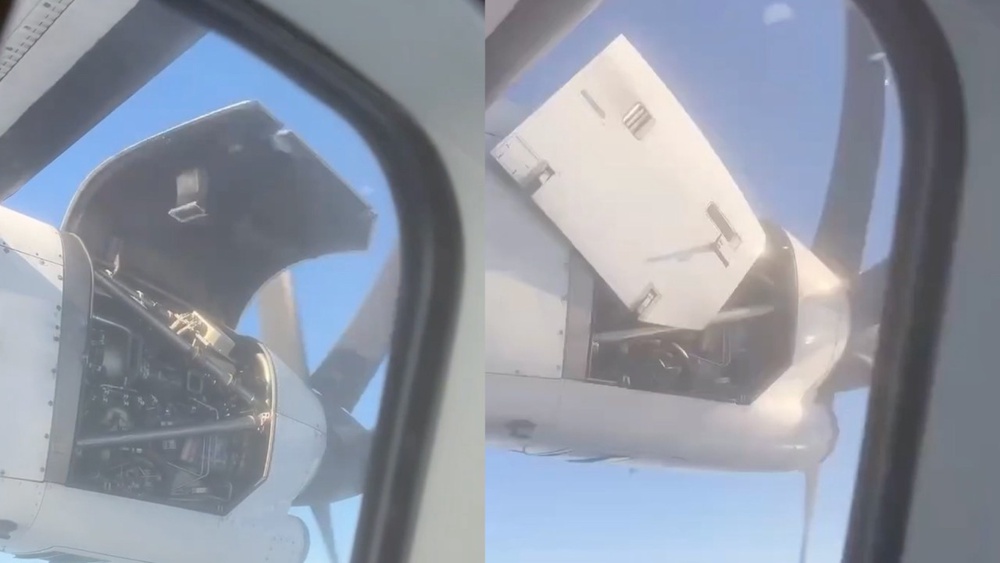 Plane engine cover falls apart mid-air during Taiwan flight