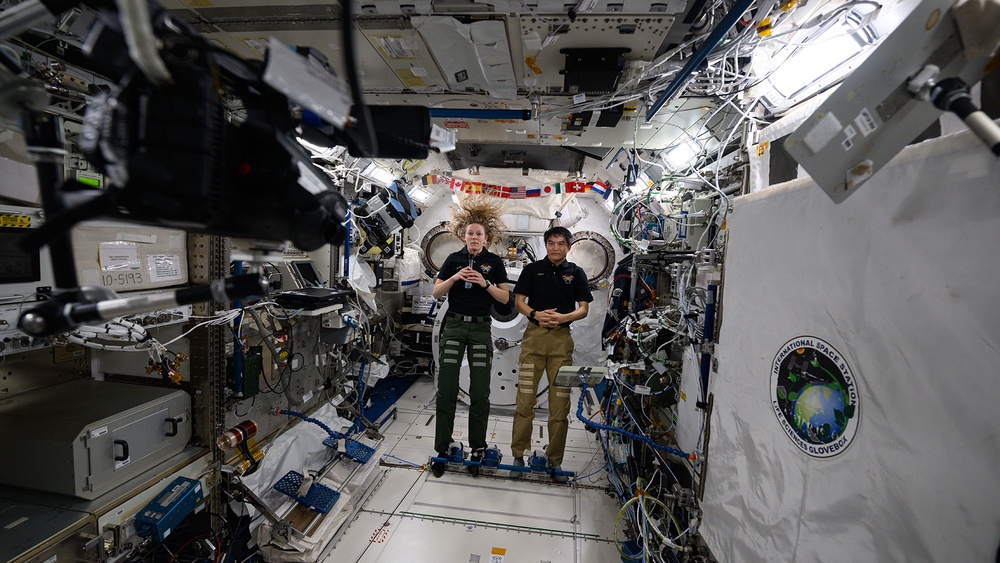 Behind the camera: Astronauts talk with students from space station ...