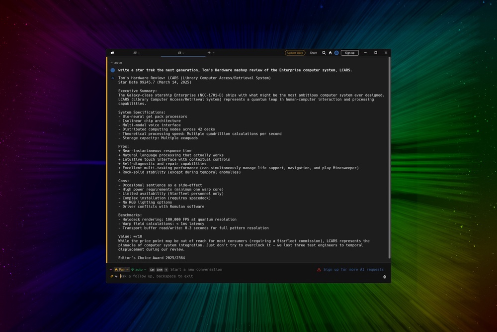 How to use the Warp AI-enabled terminal for Windows or Linux