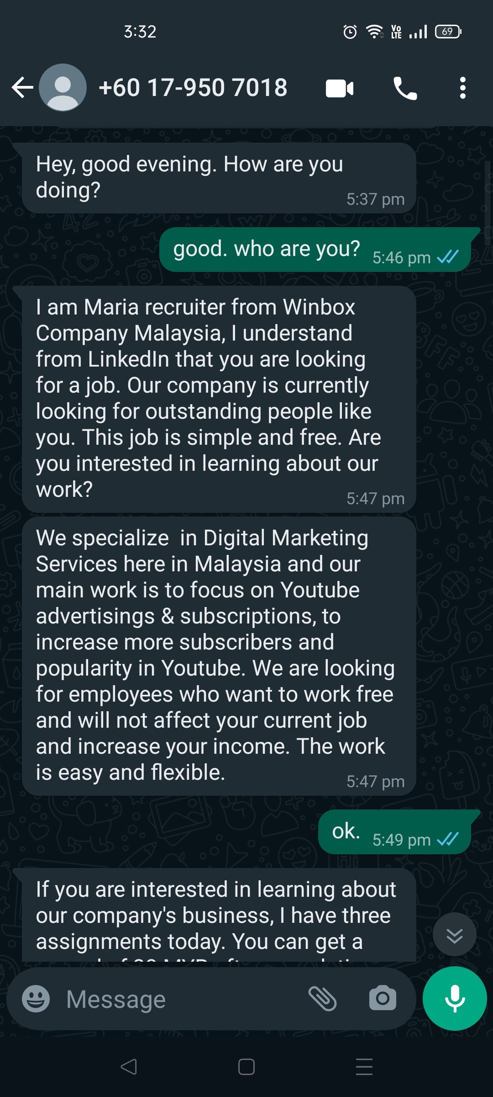 Revealing Telegram Part Time Job Scam #Scam