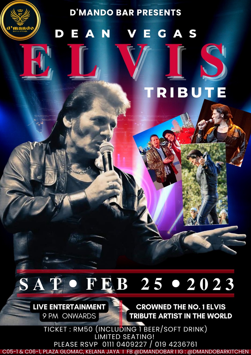 Elvis Impersonator Dean Vegas Is To Perform At D’mando On Saturday