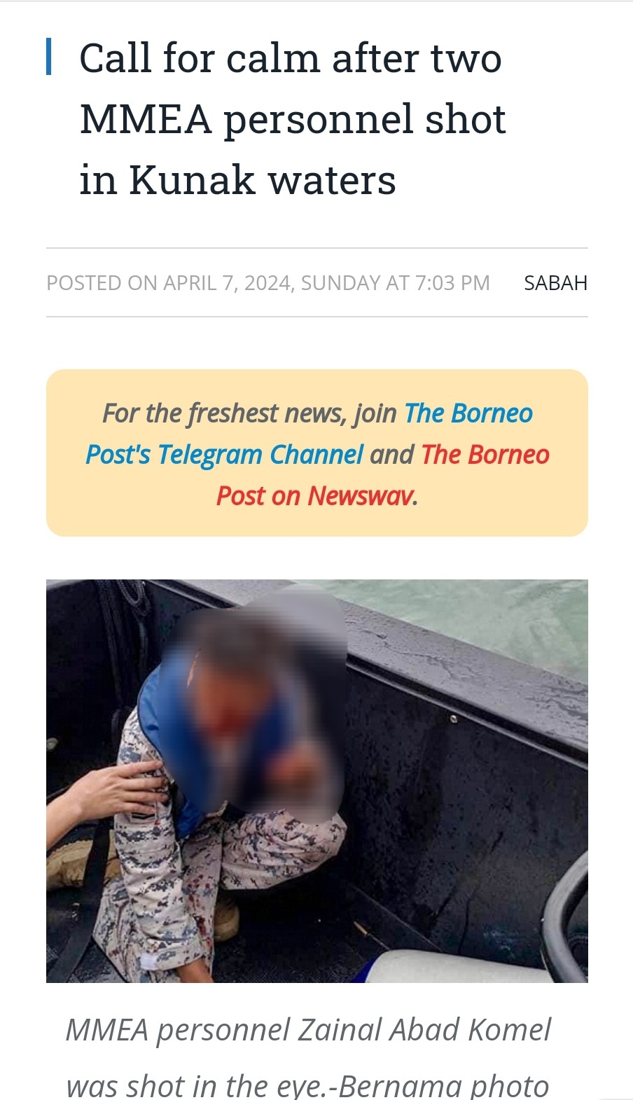 MMEA Shooting in Kunak - What is Not Covered in the Mainstream Media ...