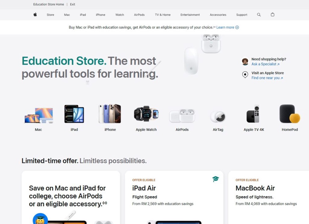 Apple Launches 2025 Back to School Promotion With Education Pricing