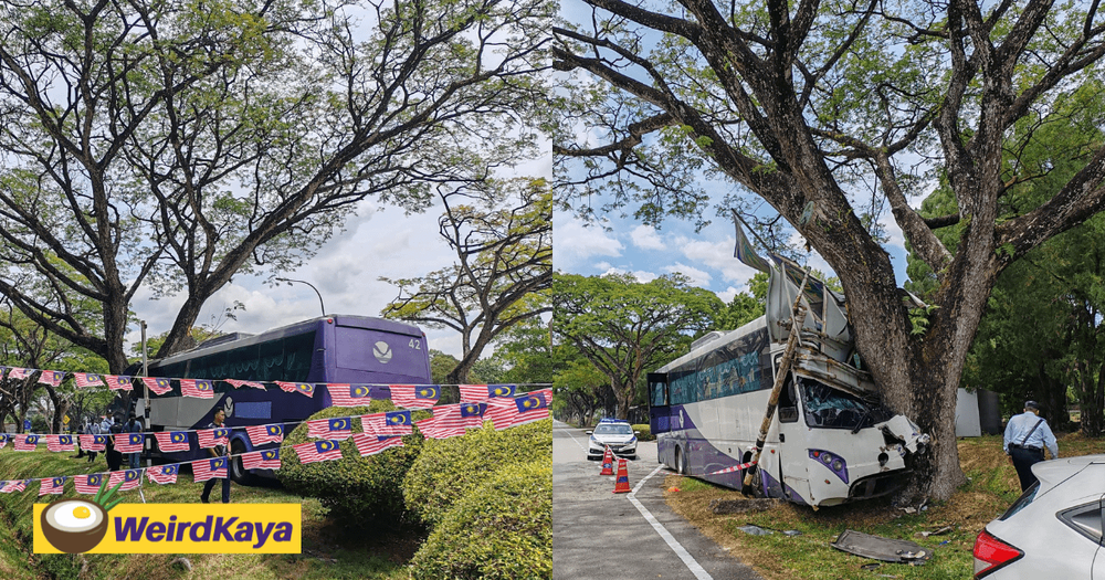 Bus Crashes Into Tree Near UPM, Driver Found To Have 13 Summonses ...