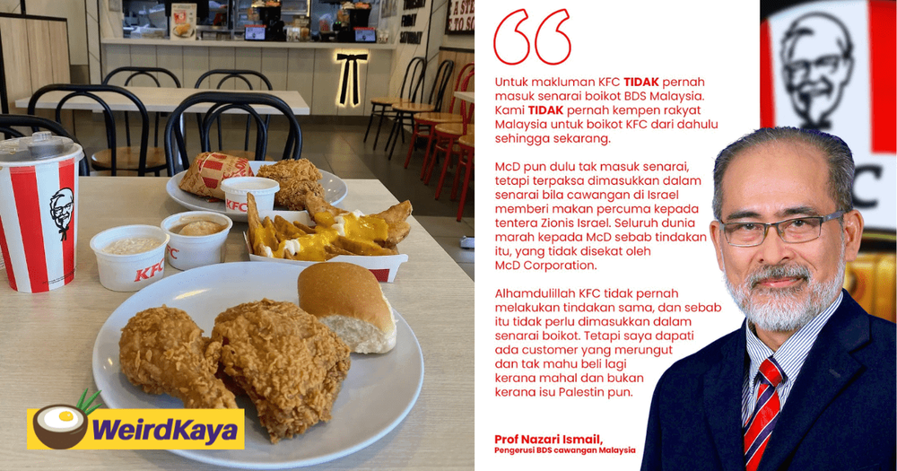 BDS Malaysia: KFC Has Never Been In Our Boycott List | WeirdKaya