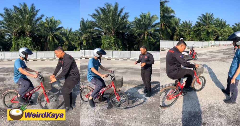 Man Learns How To Ride A Bicycle Before Applying For Motorcycle Licence ...