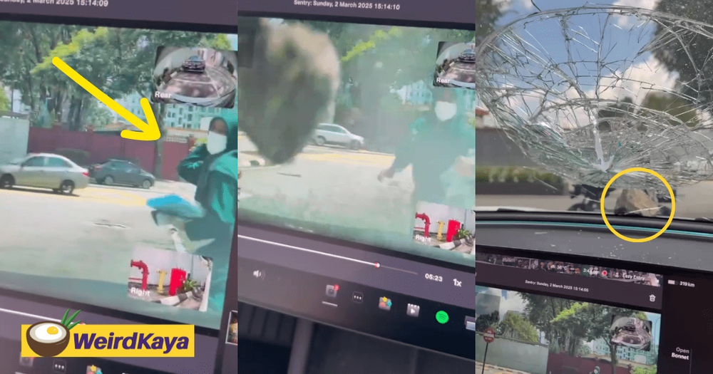 Woman Caught Smashing Tesla’s Windscreen With Rock Before Casually ...