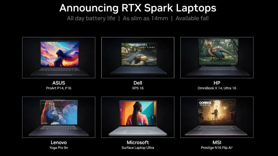 Ini Ialah 8 Komputer Riba Terawal Menggunakan Cip NVIDIA RTX Spark ...