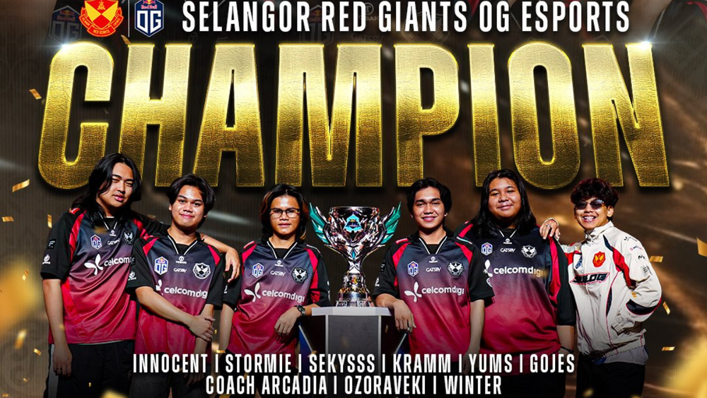 Selangor Red Giants OG Esports (SRG) Cipta Hatrik, Juara MPLMY Selepas Tewaskan Homebois