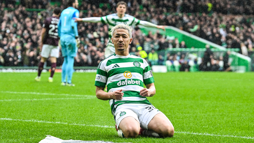 Maeda marks landmark Celtic appearance with brace against Hearts