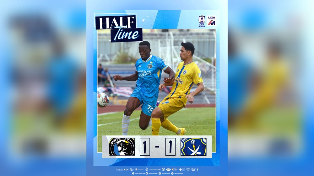 Separuh masa Liga Super: Penang bangkit ikat Sri Pahang dalam babak pertama