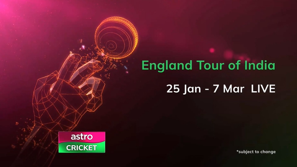Saksikan England Tour of India di Astro Cricket CH824