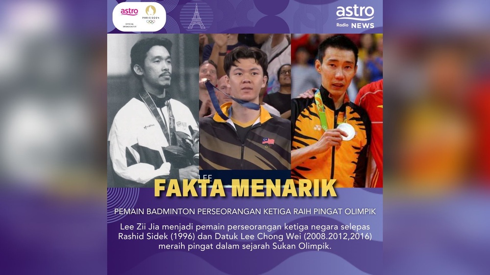 Paris 2024: Lee Zii Jia kini seiring Rashid Sidek, Lee Chong Wei