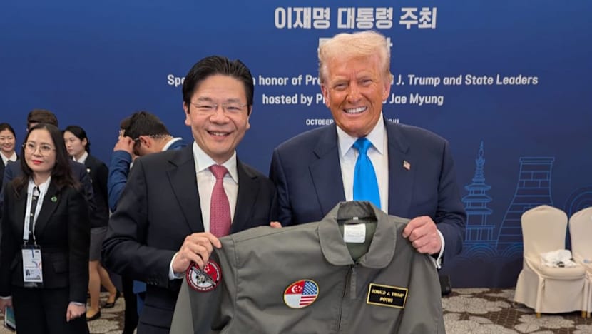A token of Singapore-US partnership: PM Wong presents Trump with customised RSAF bomber jacket ...