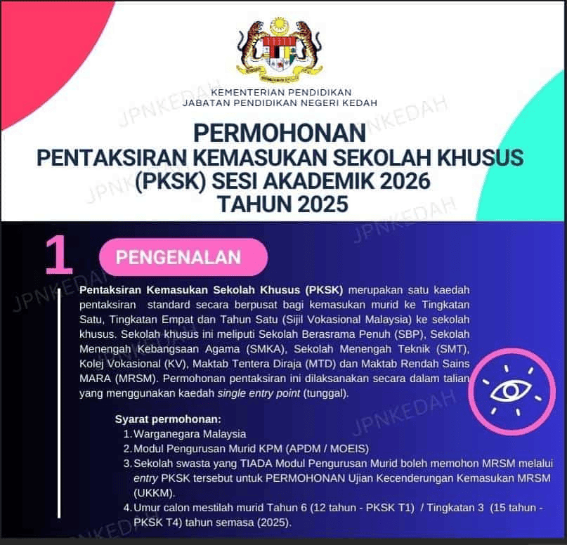 Semakan PKSK 2026/2027 – Lokasi Pusat Peperiksaan & Tarikh