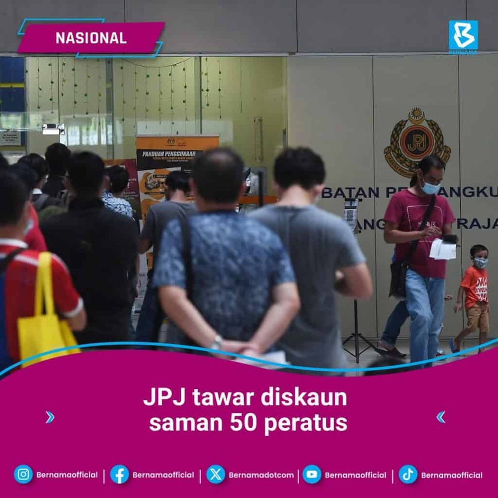 Diskaun Saman JPJ 50% Mulai 1 November 2025