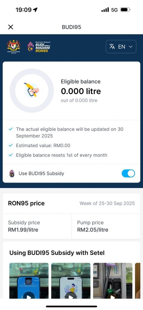 BUDI95 Petronas – Cara Isi Petrol RON95 di Petronas