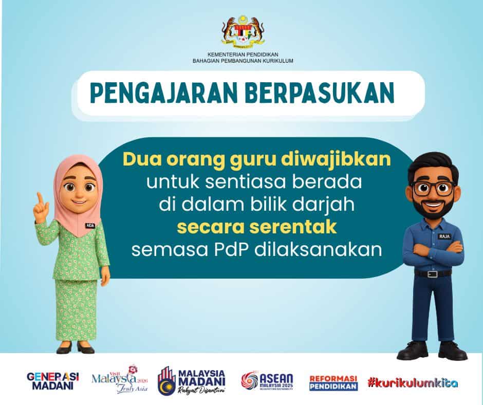 Co-Teaching KPM : 2 Guru Dalam Kelas Bermula 2027