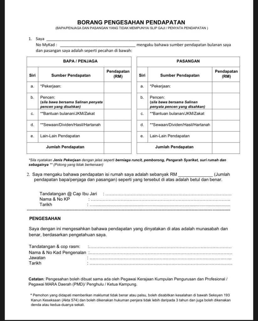 Borang Pengesahan Pendapatan: Muat Turun Template & Contoh - Newswav