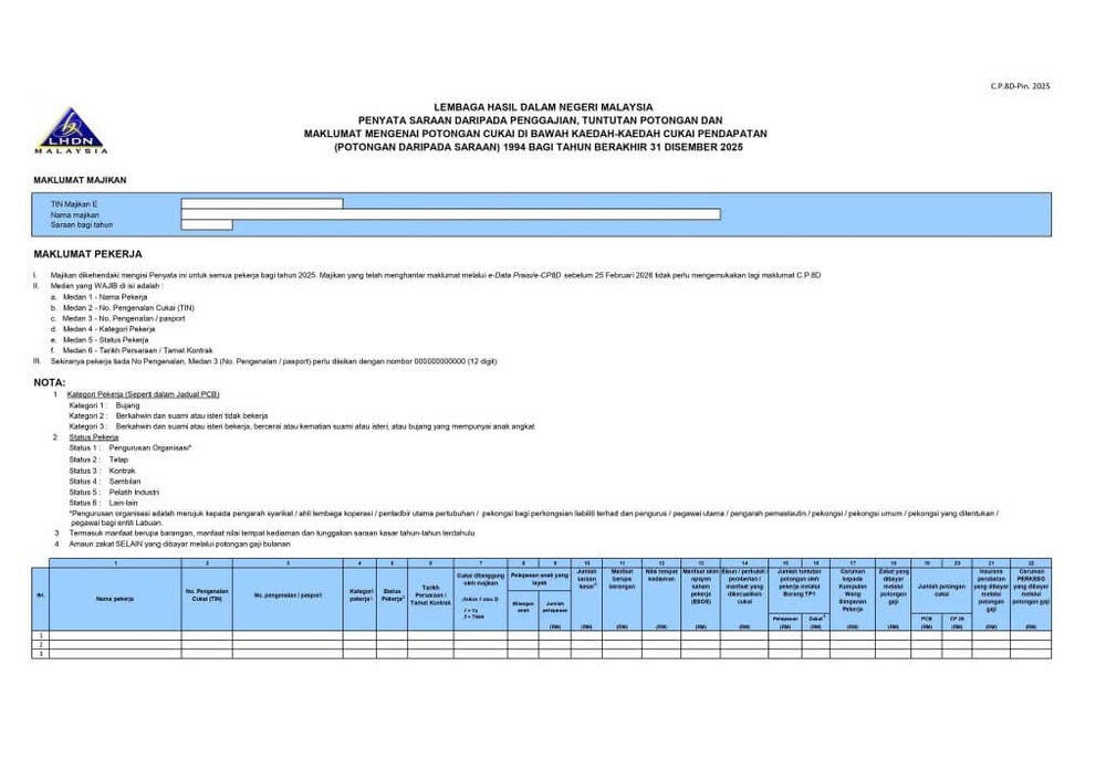 Borang E LHDN – Panduan Muat Turun Borang E, EA, EC 2025