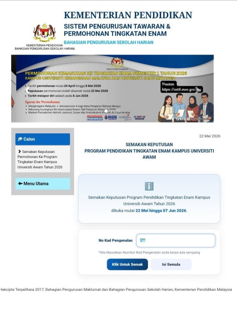 Permohonan Tingkatan 6 2026 di UKM & USM – Kampus Universiti - Newswav