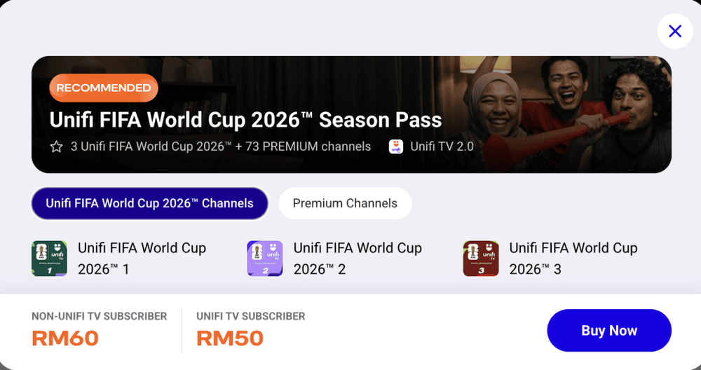 Nak Tonton Live Piala Dunia 2026? Unifi TV Kini Tawar Pas RM20 Sehari ...